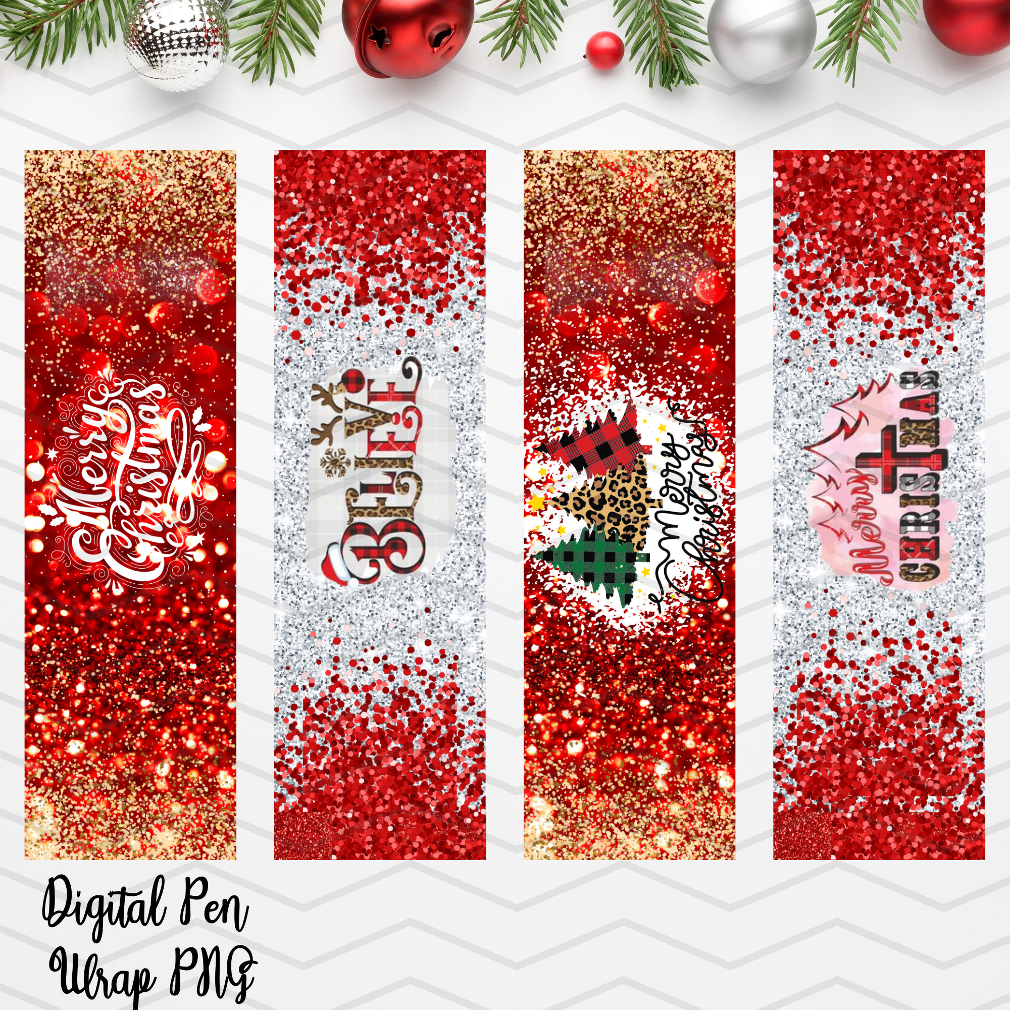 Christmas Pen Wrap Set PNG, Epoxy Pen Wrap, Sublimation Pen Wrap ...