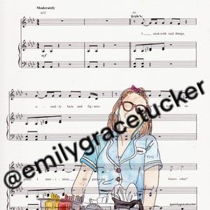 Dawn in Waitress Sheet Music Art - Etsy