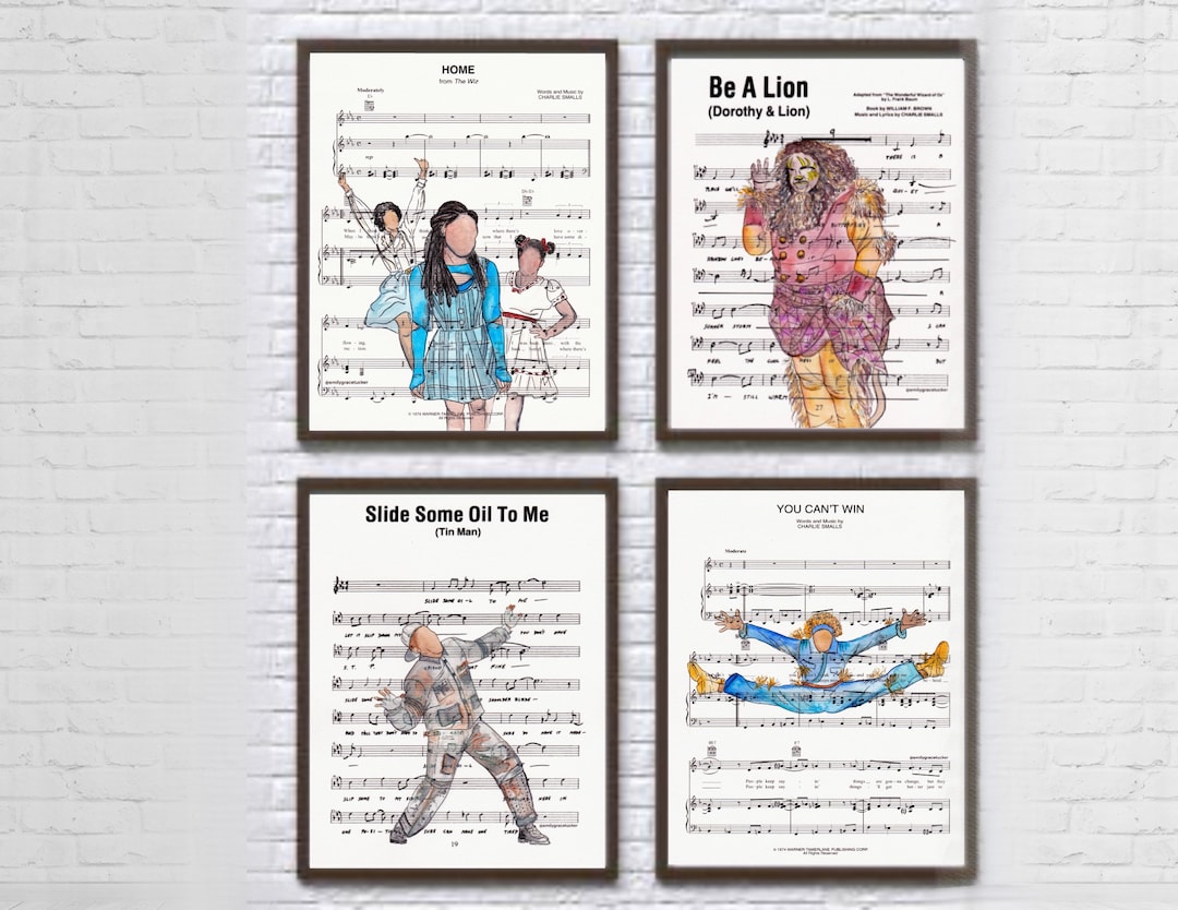 The Wiz Broadway Revival Sheet Music Art - Etsy