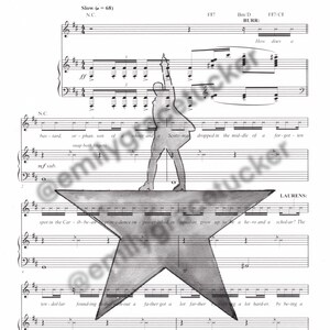 Hamilton Sheet Music Art - Etsy