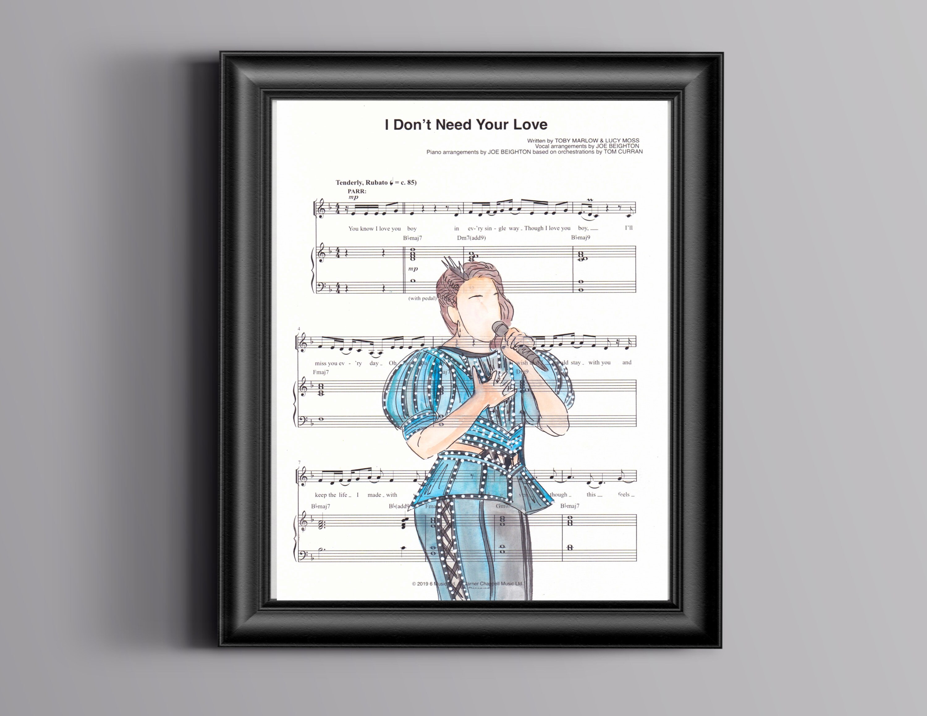 SIX Inspired Sheet Music Art Full Set - Etsy