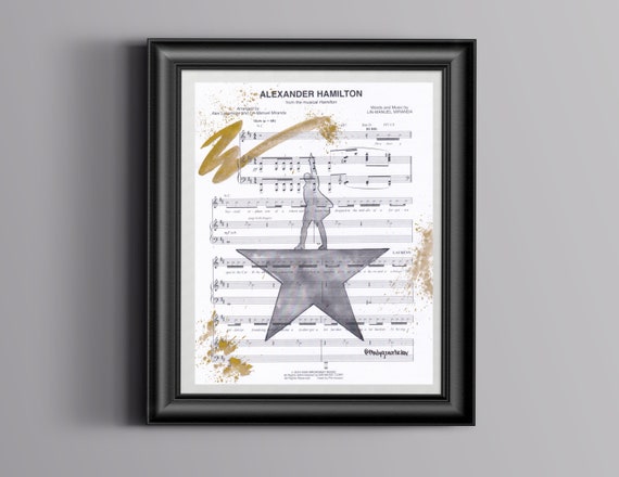 Hamilton Sheet Music Art - Etsy