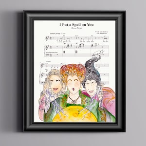 Hocus Pocus Sheet Music Art - Etsy
