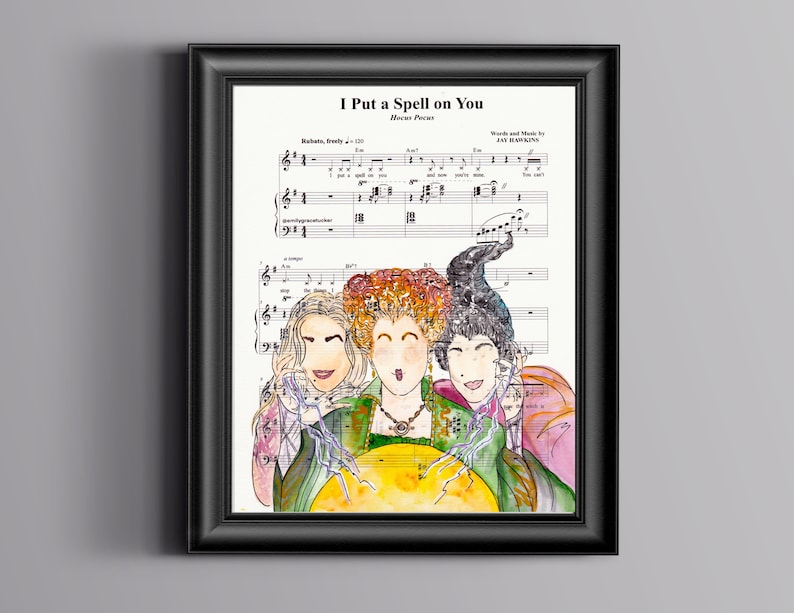 Hocus Pocus Sheet Music Art - Etsy