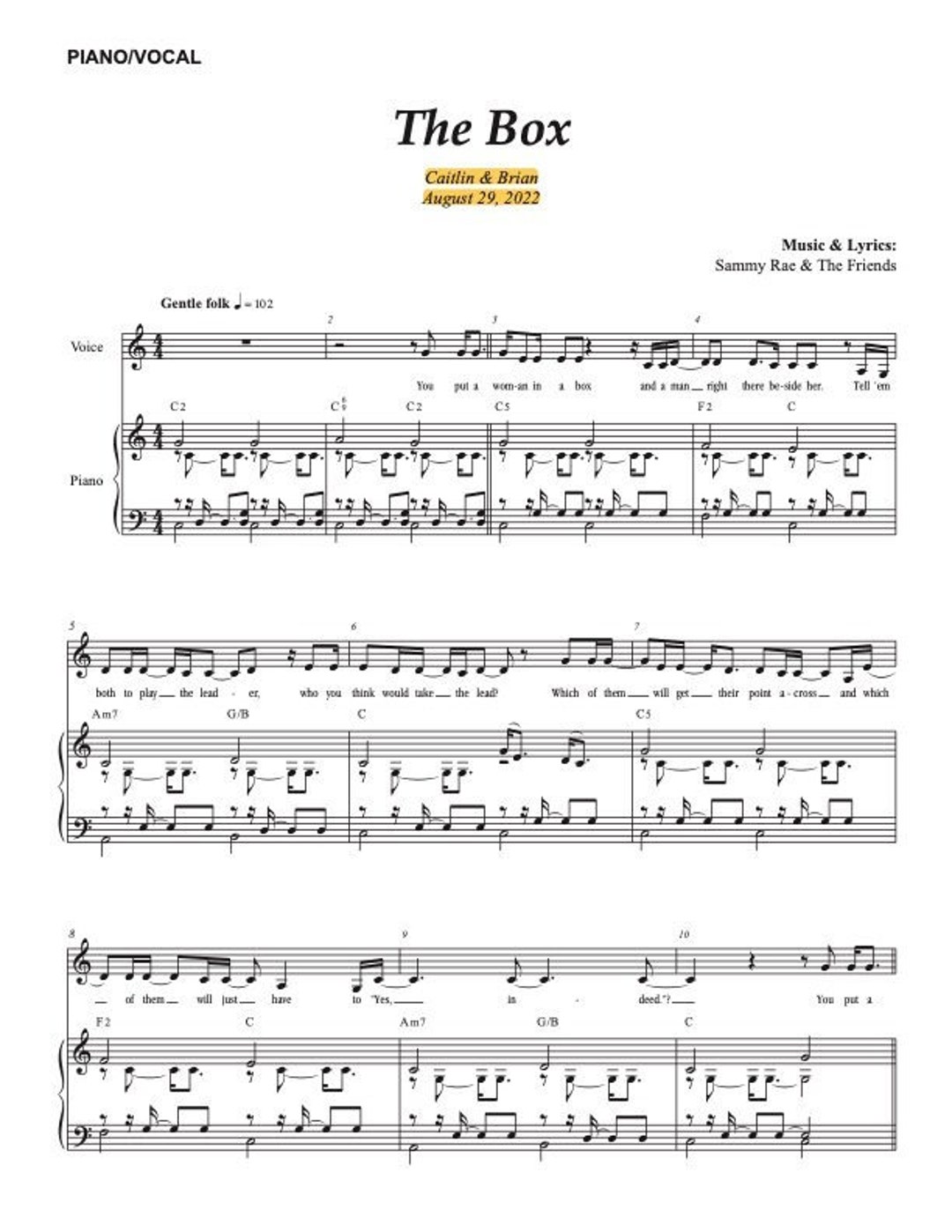 Custom Title Page for Sheet Music Art - Etsy