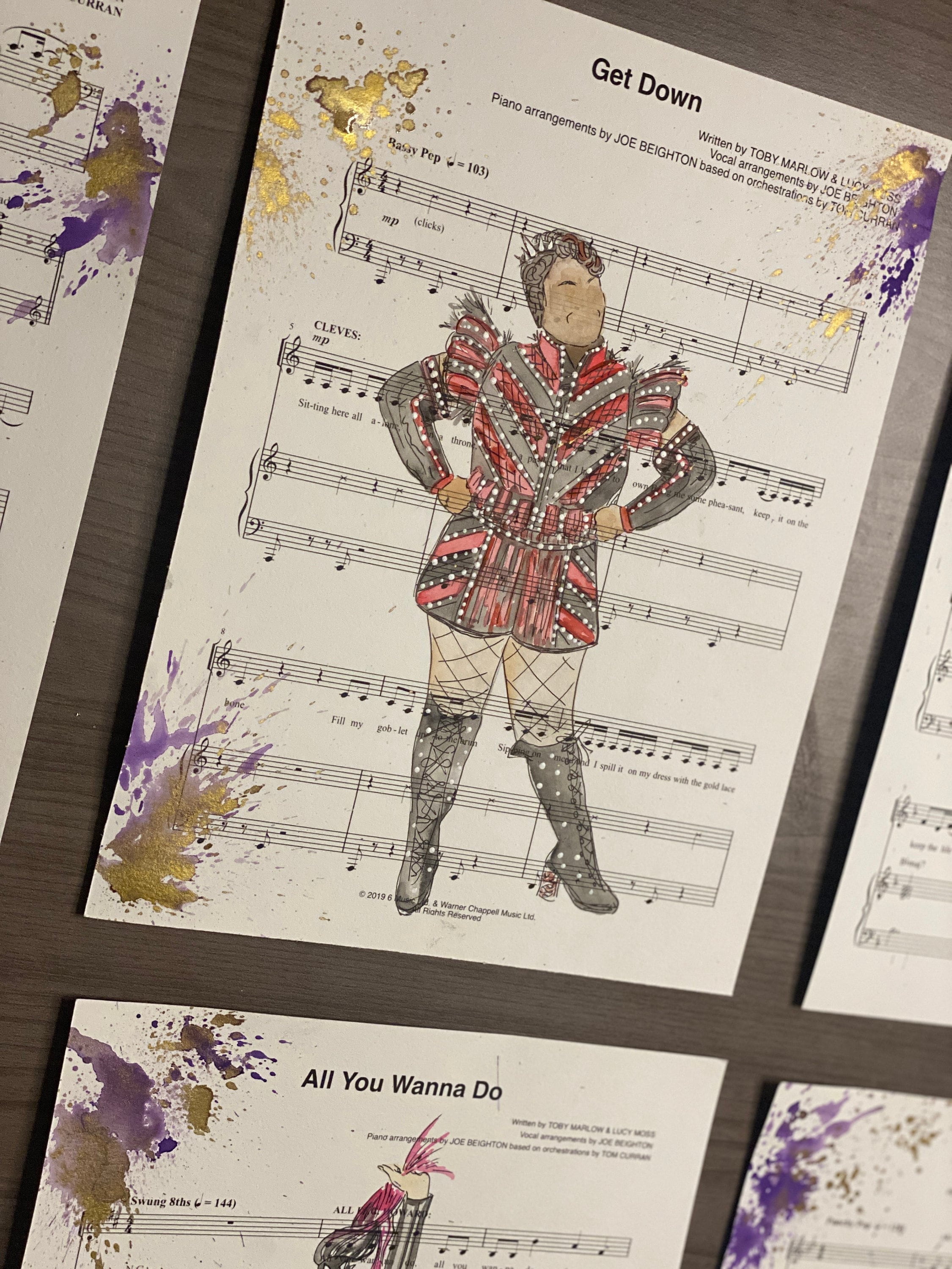 SIX Sheet Music Art- Anne of Cleves "get Down" - Etsy