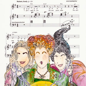 Hocus Pocus Sheet Music Art - Etsy