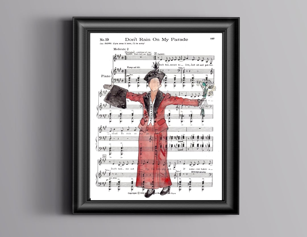 Fanny Brice "funny Girl" the Musical Sheet Music Art - Etsy