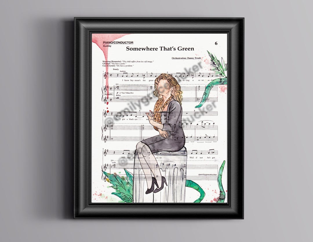 Somewhere Thats Green Sheet Music Art - Etsy