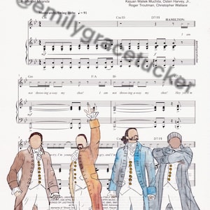Hamilton My Shot Sheet Music Art - Etsy