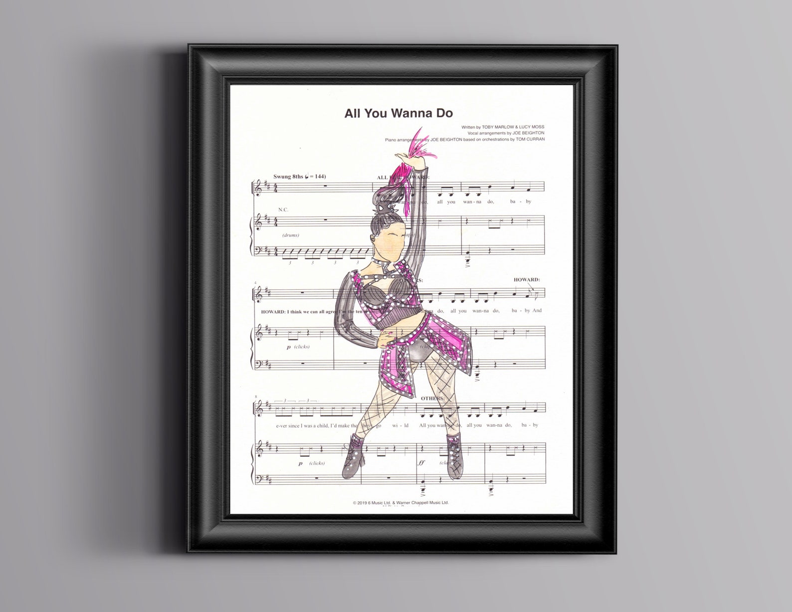 SIX Inspired Sheet Music Art Full Set - Etsy