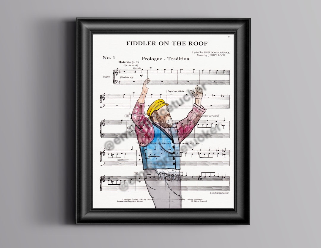Fiddler on the Roof Sheet Music Art - Etsy