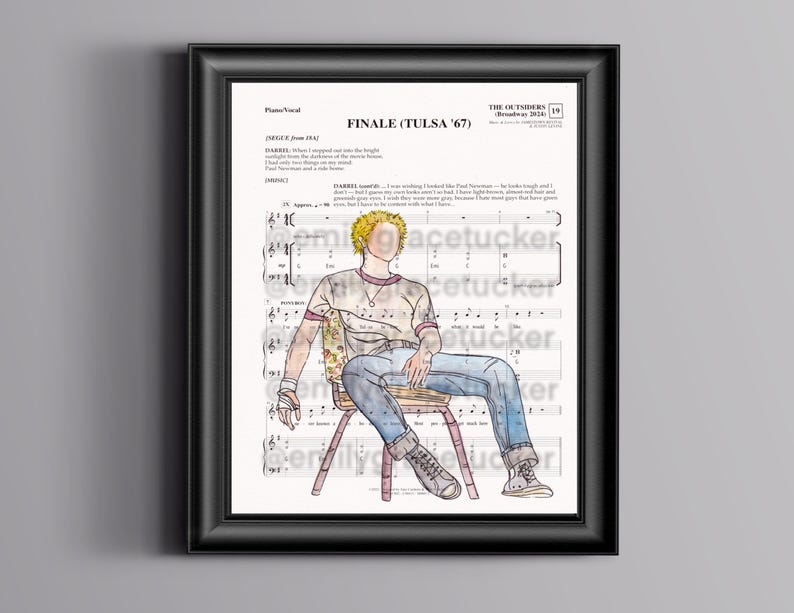 The Outsiders Tulsa Sheet Music Art - Etsy