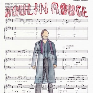 Moulin Rouge Sheet Music Art Set - Etsy