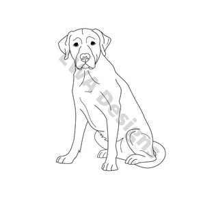 Labrador Line Drawing - SVG / PDF / PNG - Original, Hand-drawn - Etsy