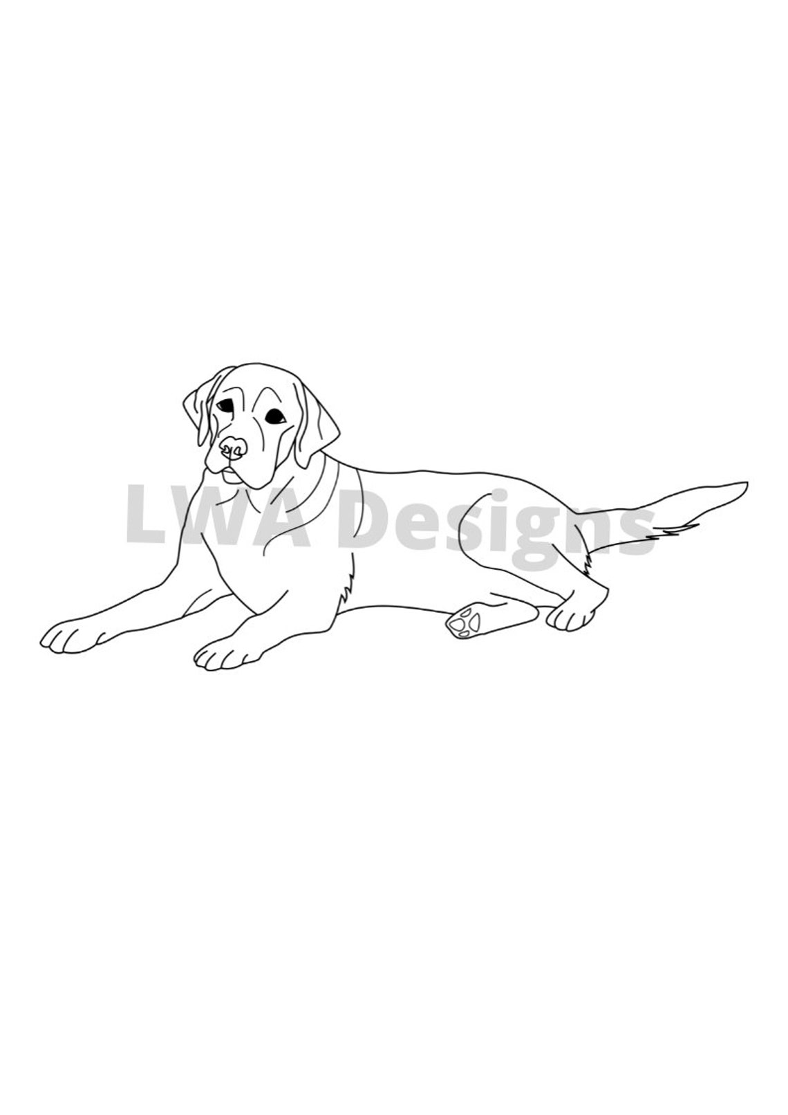 Labrador Line Drawing SVG / PDF / PNG Original, Hand-drawn - Etsy
