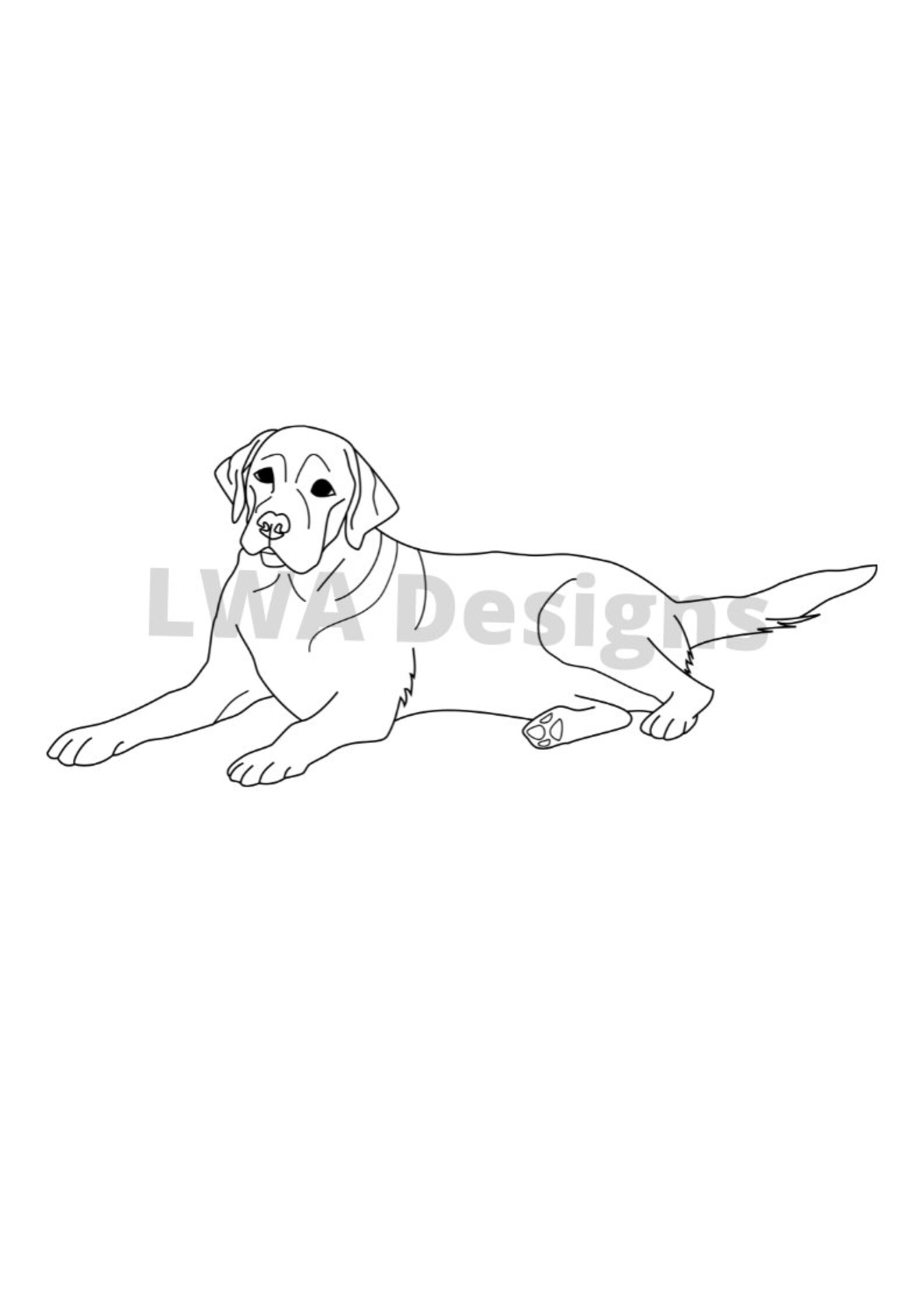 Labrador Line Drawing SVG / PDF / PNG Original, Hand-drawn - Etsy