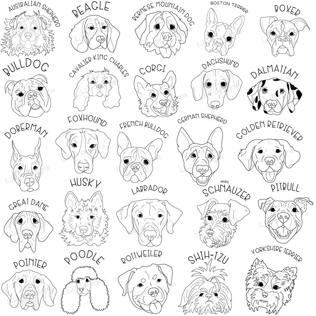 Dog SVG PNG PDF - Original, Hand-drawn - Etsy