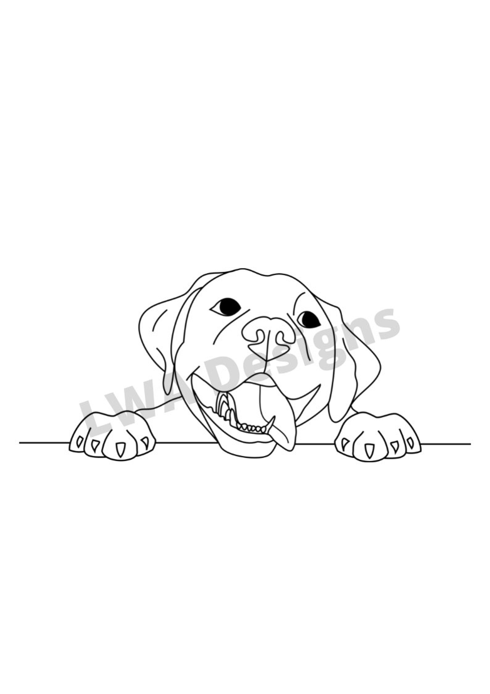 Labrador Line Drawing SVG / PDF / PNG Original, Hand-drawn - Etsy
