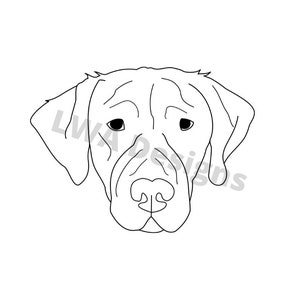 Labrador Line Drawing - SVG / PDF / PNG - Original, Hand-drawn - Etsy