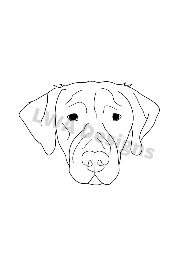 Labrador Line Drawing - SVG / PDF / PNG - Original, Hand-drawn - Etsy