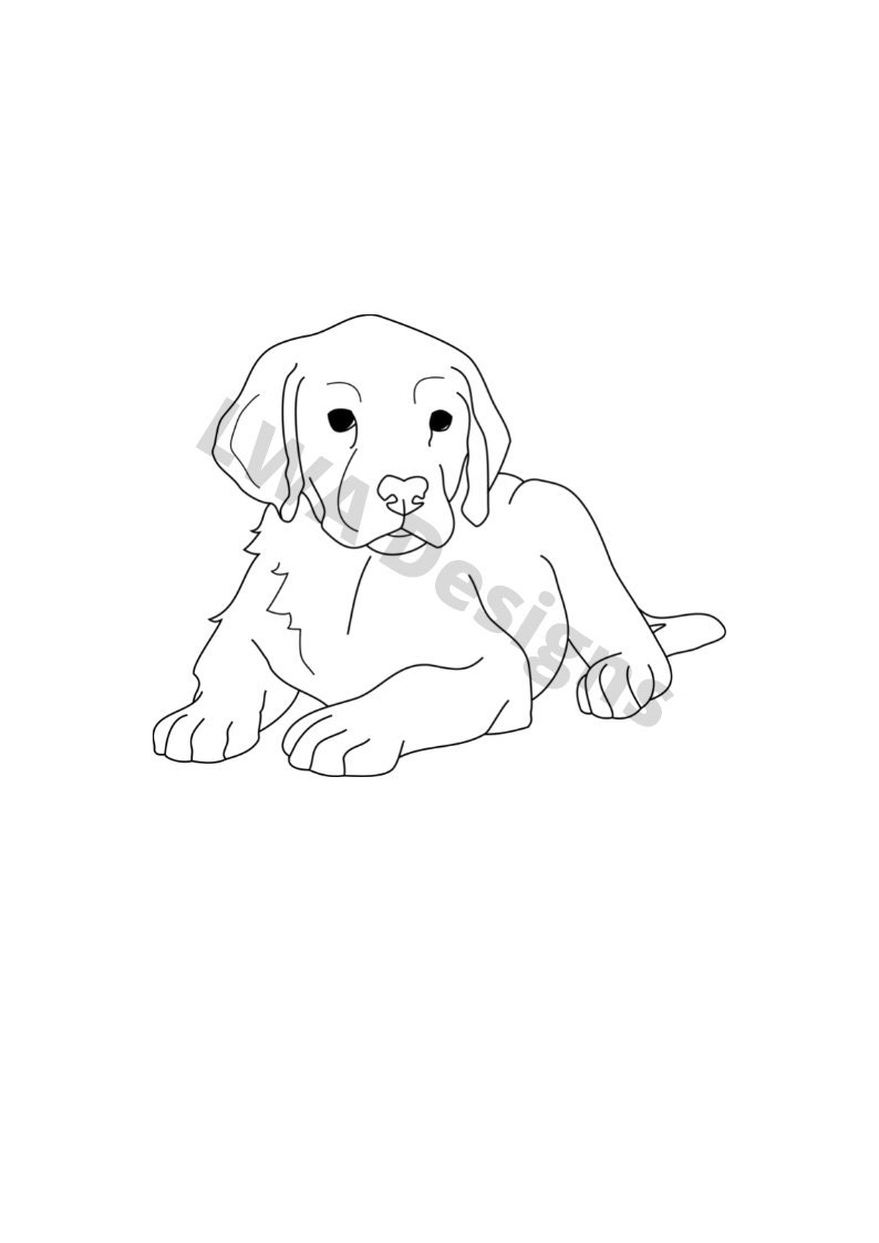 Labrador Line Drawing SVG / PDF / PNG Original, Hand-drawn - Etsy