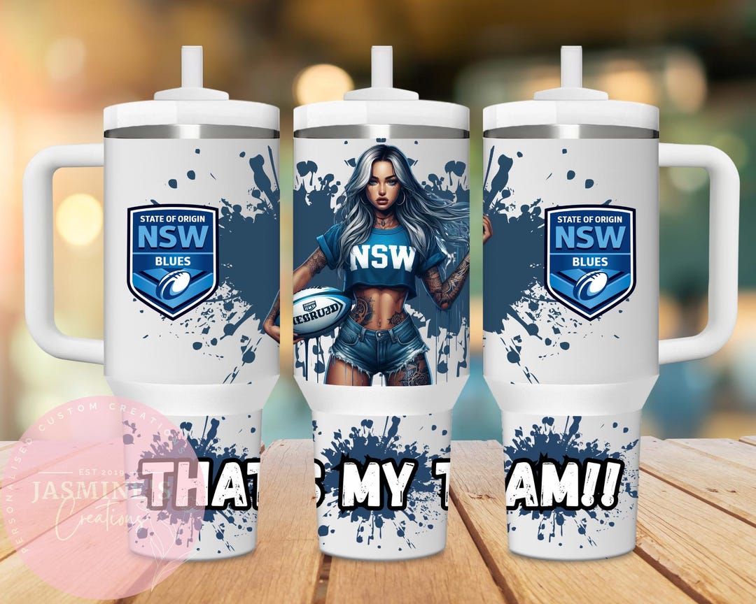 NSW Blues NRL Tumbler Wrap Sublimation Design (digital Download) - Etsy