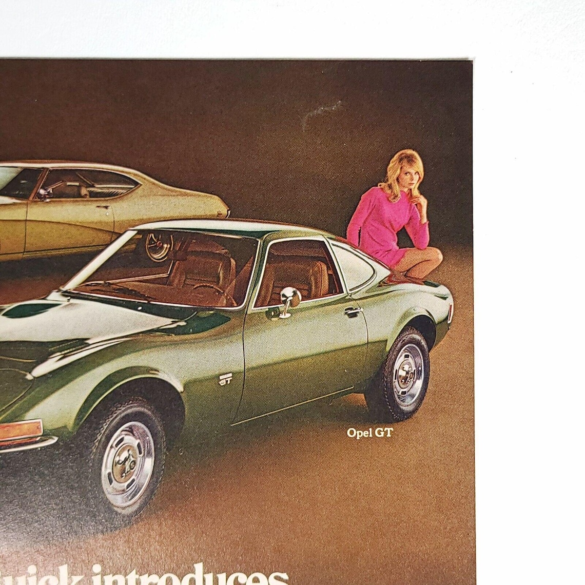 Vintage Buick Opel GT Single Page Full Color Print Ad 1969 Hot Rod ...