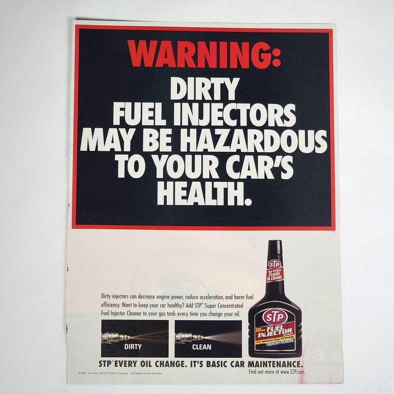 STP Injector Treatment warning Full-color Print Ad 2002 Rod & Custom 8 ...