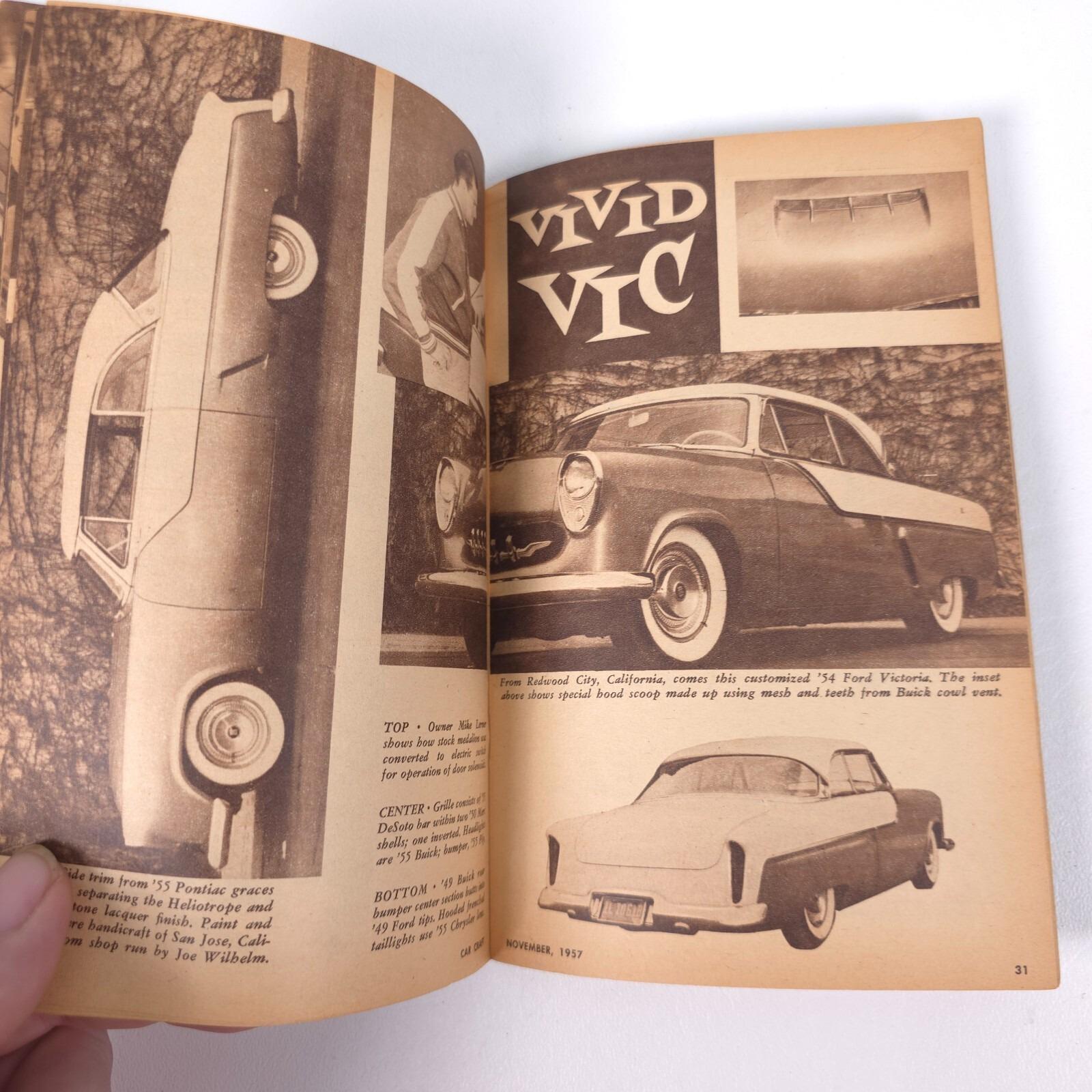 CAR CRAFT November 1957 Complete Magazine No Label Custom Paint Jobs ...