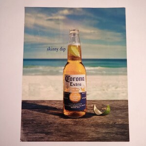 Corona Extra & Lime skinny Dip Vintage Beer Print Ad 2004 Maxim 8.5 X ...