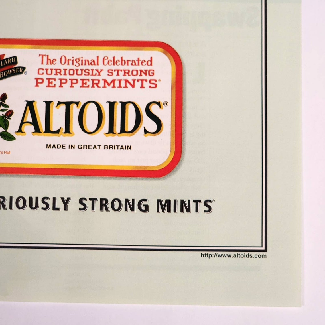 Vintage Altoids makes Other Mints Feel Inadequate Print Ad 2000 Maxim 8 ...