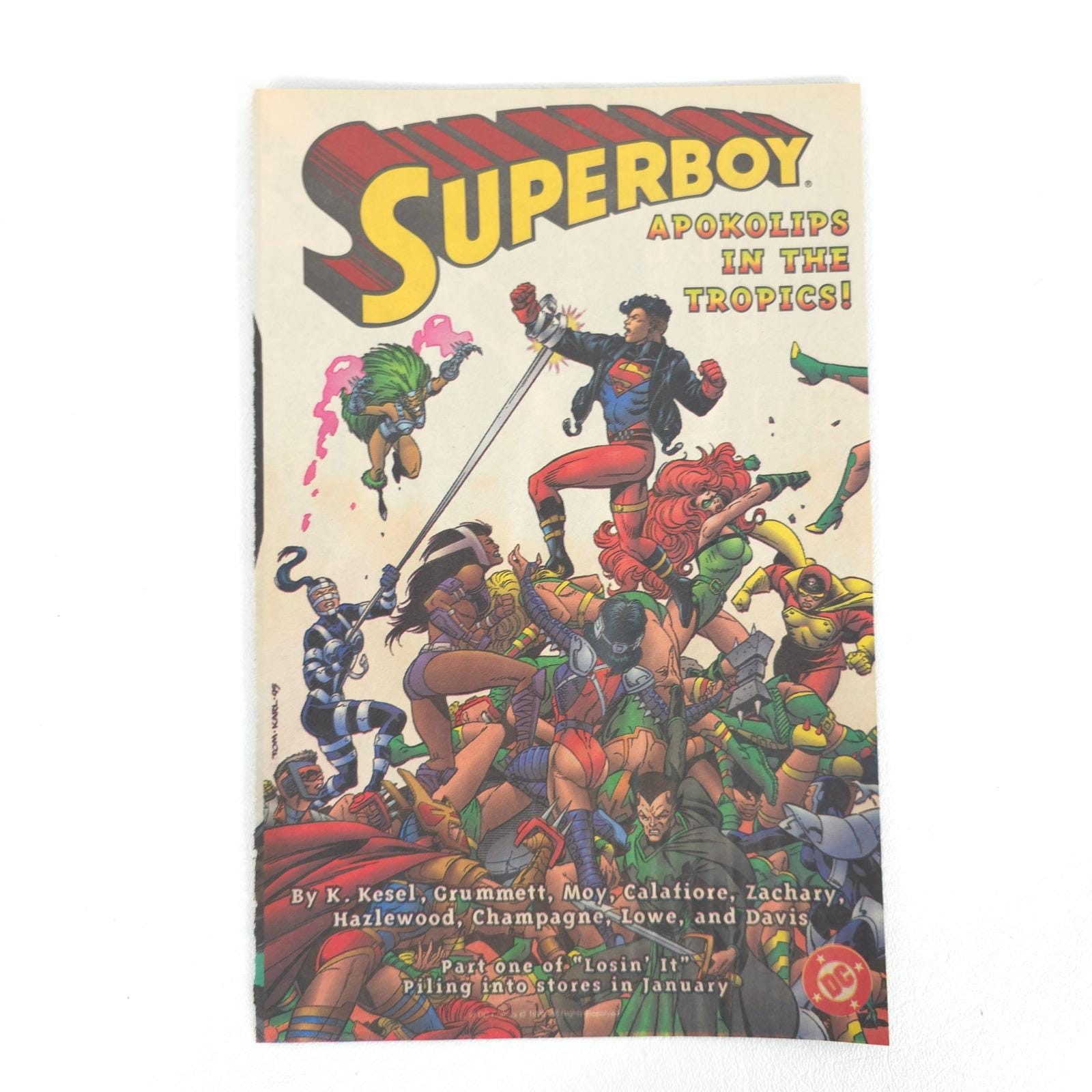Superboy Print Ad Apokolips in the Tropics DC Comics 1990s Promo Art 6 ...