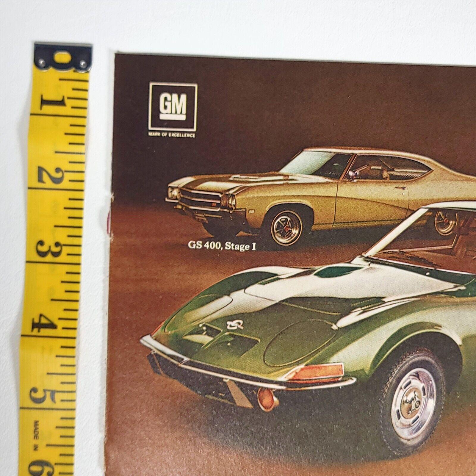 Vintage Buick Opel GT Single Page Full Color Print Ad 1969 Hot Rod ...