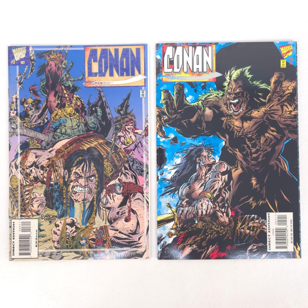 Conan Marvel Comics Vintage 1995 No's 3 & 4 Adventurer Barbarian ...