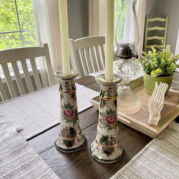 Painted Candlesticks - Etsy