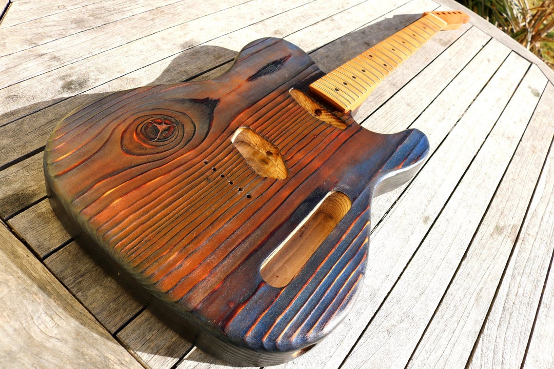 Telecaster barncaster Body With Neck, Roasted Maple - Etsy