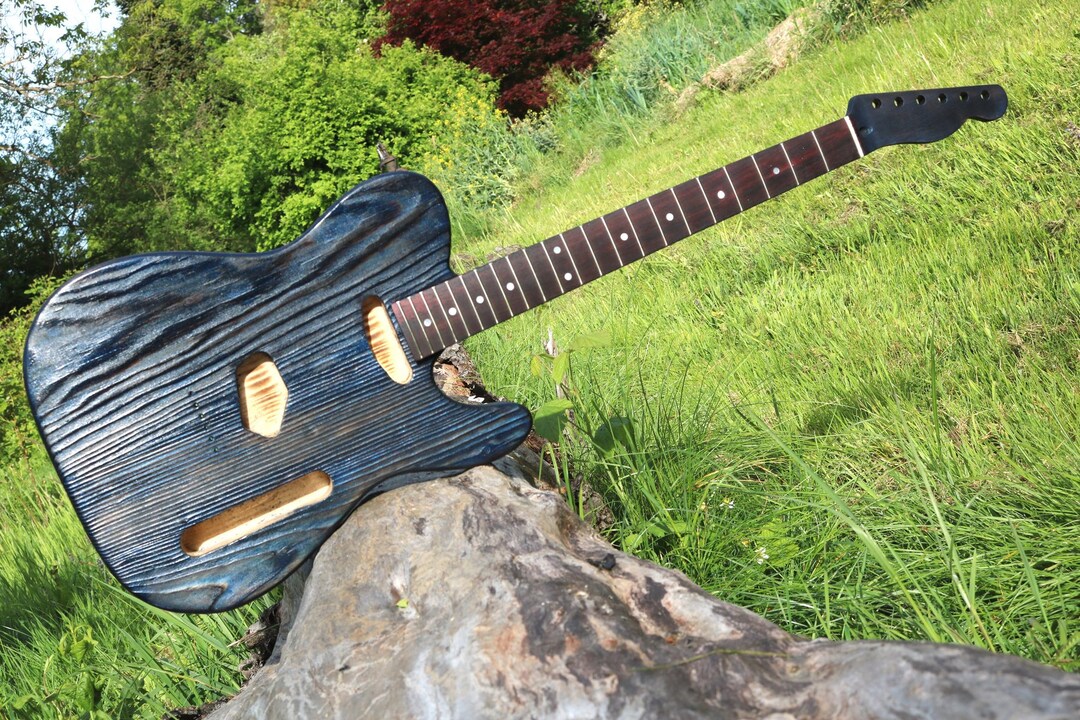Telecaster barncaster Body With Neck, Flamed Roasted Maple - Etsy