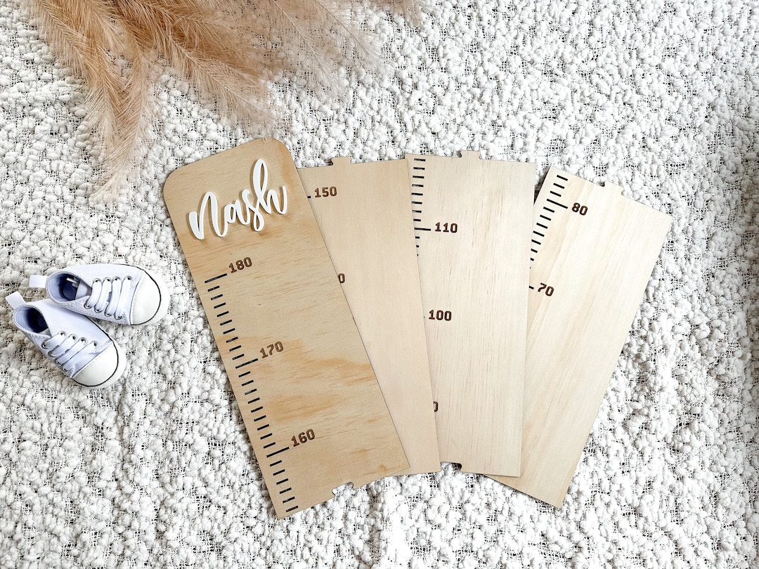 Wooden Personalised Height Chart | Growth Chart | Family Height ...
