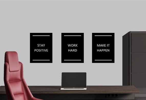 3x Motivational Wall Decore: Stay Positive Work Hard Make It - Etsy