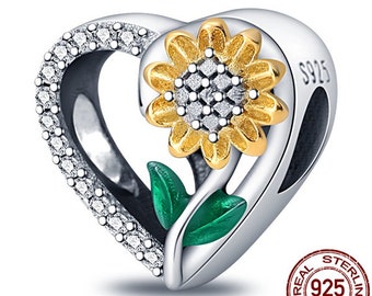 Pandora Sunflower Charm - Etsy