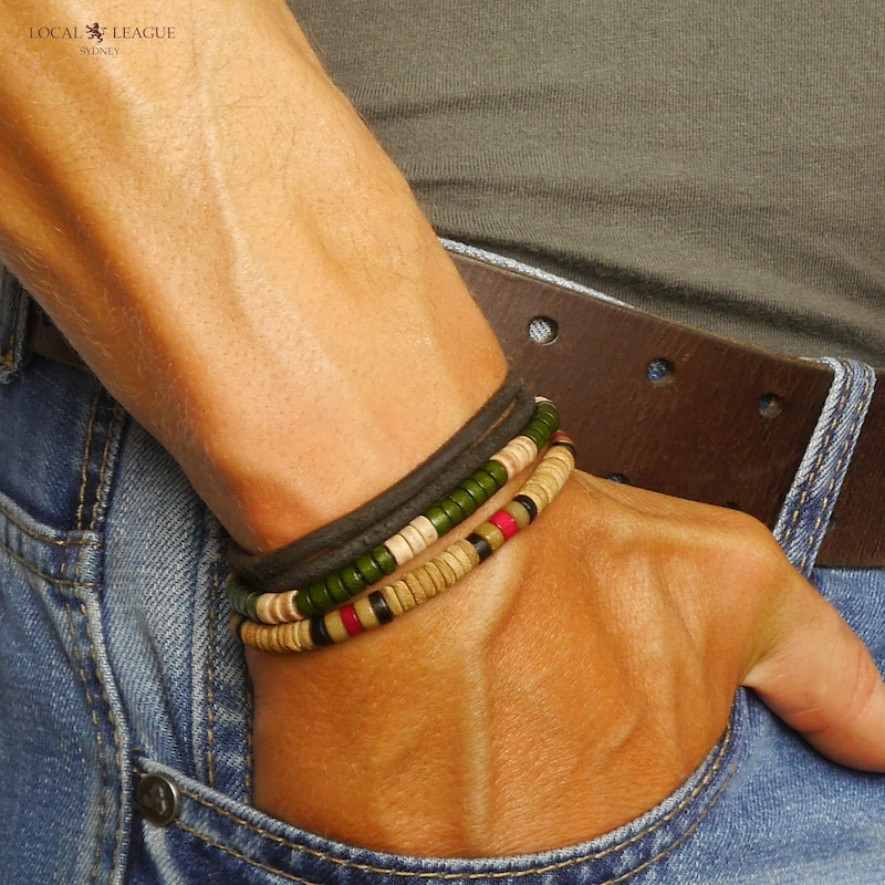 Men Beaded Bracelet - Etsy