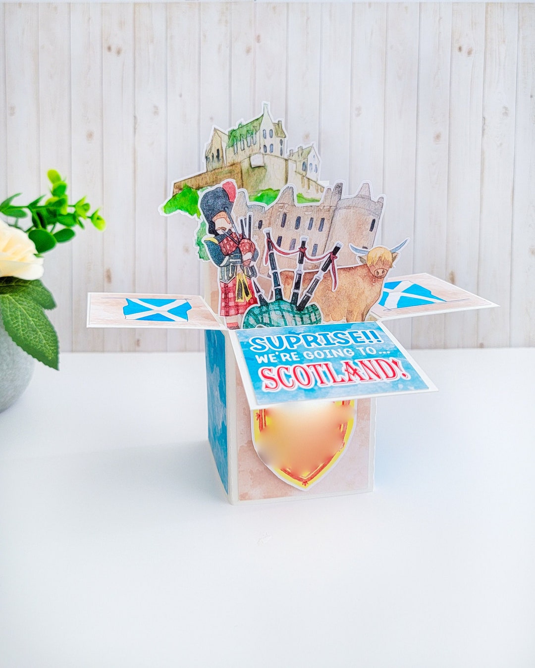 Vacation Surprise Scotland Box Card, Surprise We're Going on Vacation ...