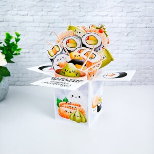 Sushi Pop-up Box Birthday Card - Etsy