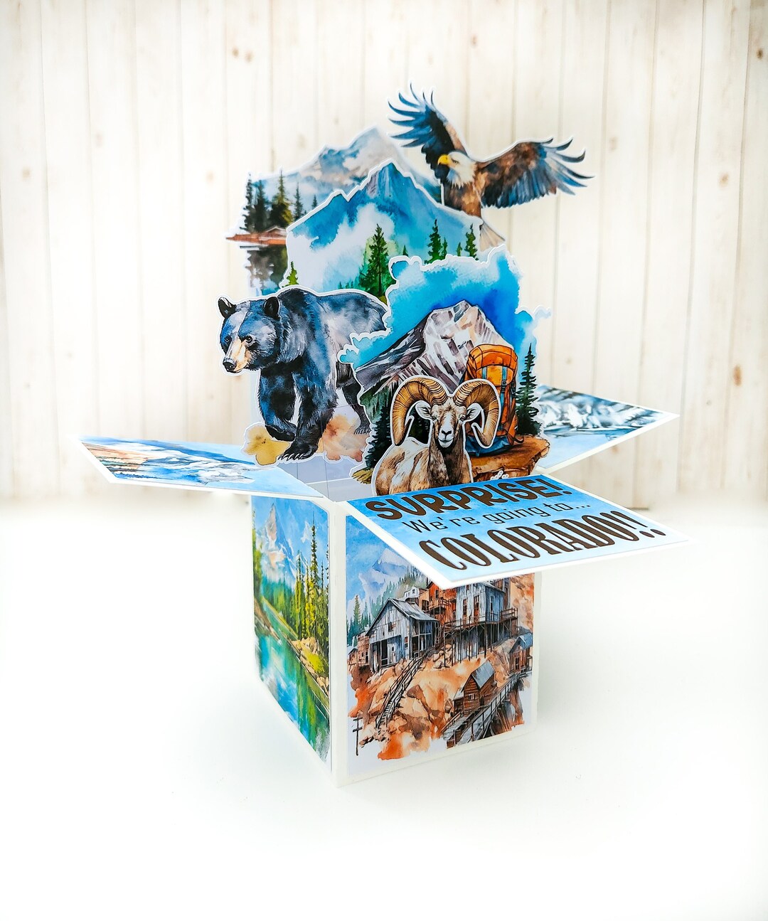 Vacation Surprise Colorado Box Card, Surprise We're Going on Vacation ...