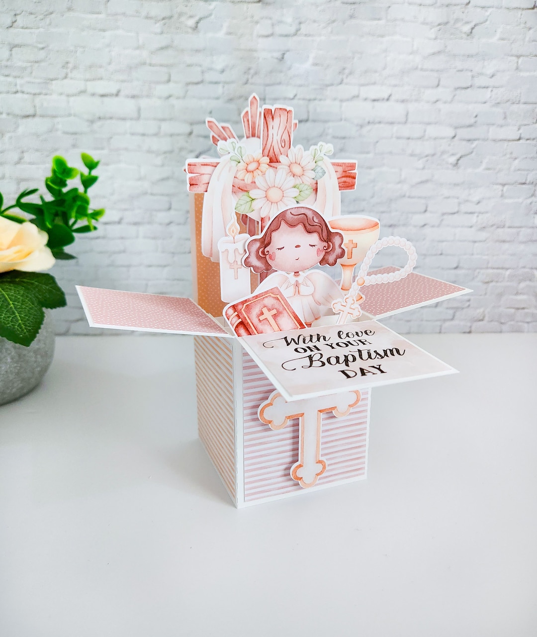 Baptism Card, Confirmation and Communion Box Card - Etsy