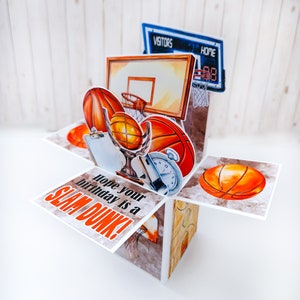 Basketball Themed Birthday Card, Box Card - Etsy