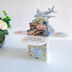 Travel Themed Box Card, Birthday Anniversary Surprise Card - Etsy