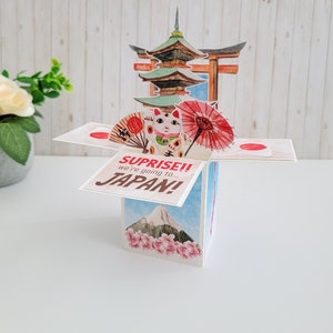 Vacation Surprise Japan Box Card, Surprise We're Going on Vacation Card ...