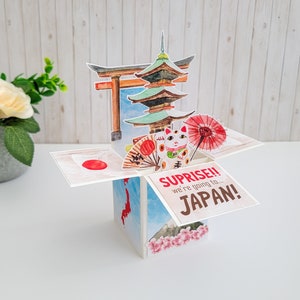 Vacation Surprise Japan Box Card, Surprise We're Going on Vacation Card ...